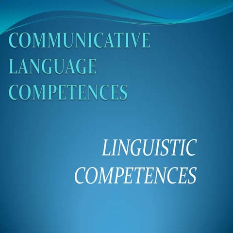 Communicative language competences | PPT
