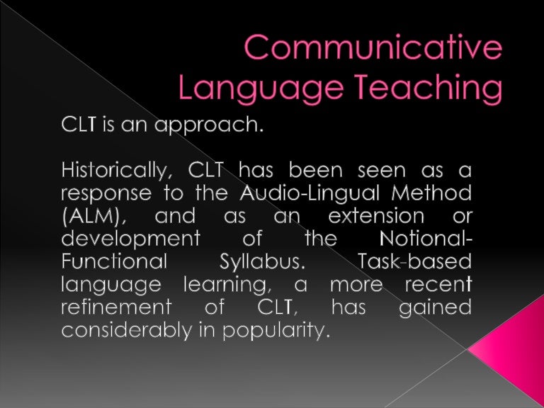 Communicative language teaching