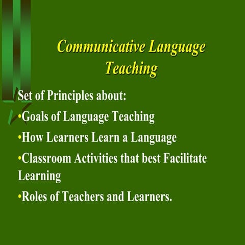 Communicative Language Teaching | PPT