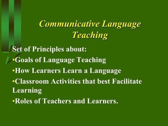Communicative language teaching2(slide) | PPT