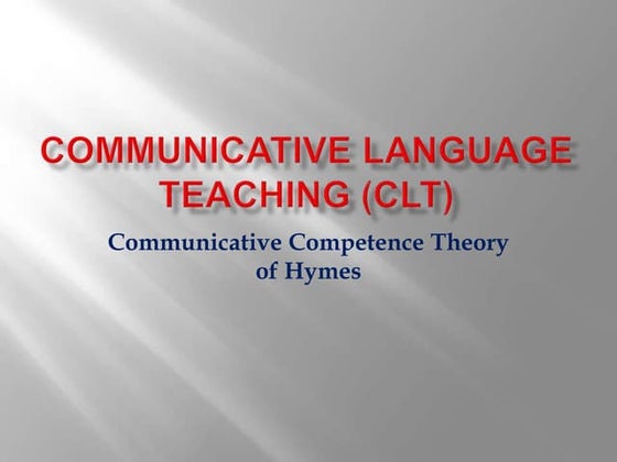 Communicativ competence | PPT