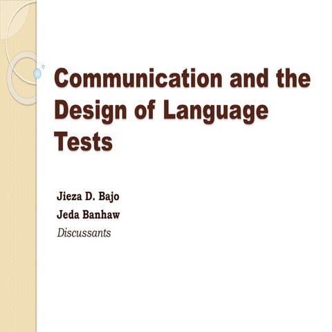 Communicative testing | PPT
