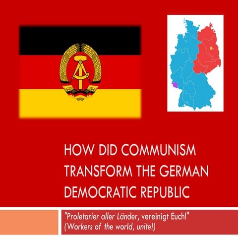 Communism and its effects on the German Democratic Republic | PDF