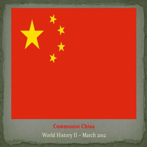 Communist China Origins | PPT