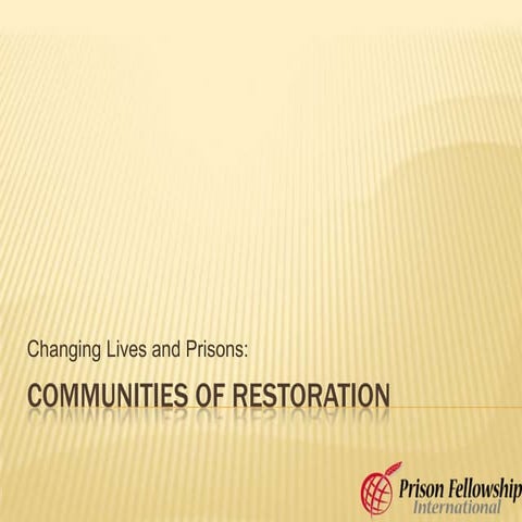 Communities of restoration | PPTX
