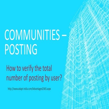 Communities posting | PPTX