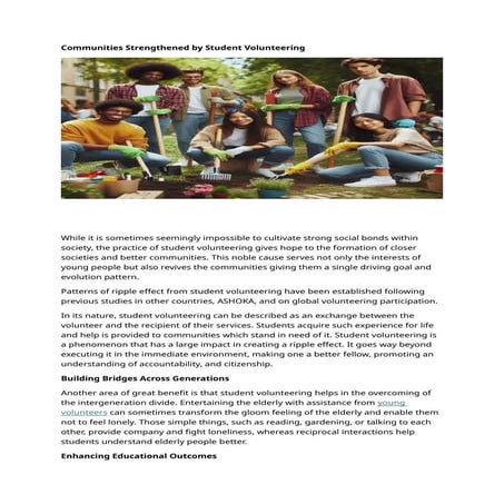 Communities Strengthened by Student Volunteering.docx