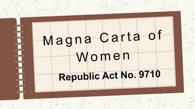 Republic Act No. 9710 – Magna Carta of Women | PPTX Republic Act No. 9710 – Magna Carta of Women | PPTX
