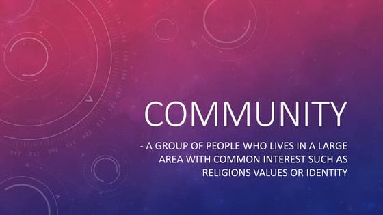 Elements of Community | PPT