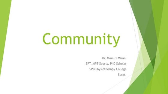 Types of community | PPTX | Religion & Spirituality
