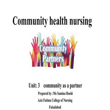 -Community as a partner for BSN generic student | PPTX