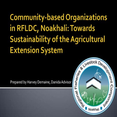 Community-based Organizations in RFLDC, Noakhali: Towards ...