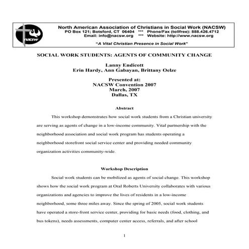 Community Change | PDF