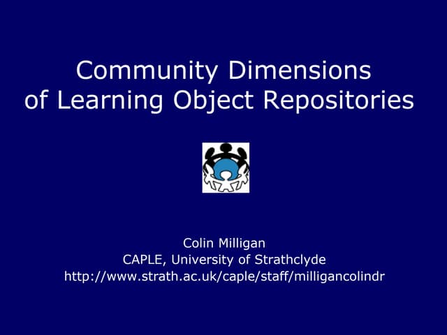 Community Dimensions Of Learning Object Repositories Ppt 7155