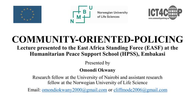 Community Oriented Policing Pptx