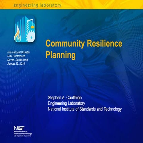 Community Resilience Planning, Stephen Cauffman | PPTX