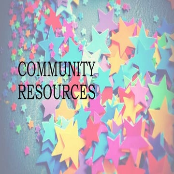 Community resources-powerpoint | PPTX