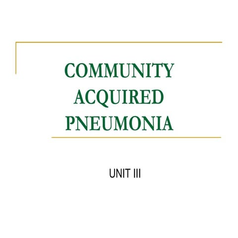 3 community acquired pneumonia