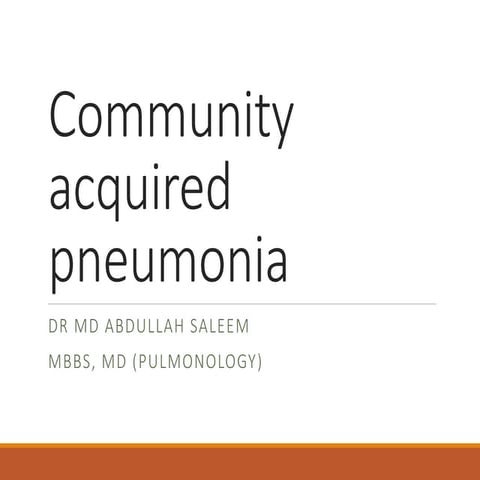 Community acquired pneumonia cpg 2016 | PPT