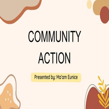Community Action, Solidarity, Citezenship | PPTX