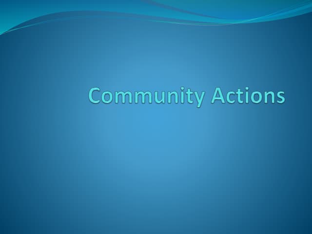 DEFINITION & MEANING OF COMMUNITY ACTION | PPTX
