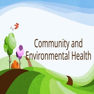 Community and Environmental Health.pptx. 2nd Quarter Health lesson ...