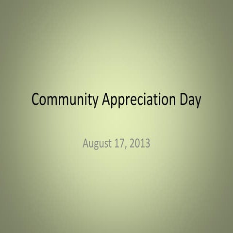 Community appreciation day | PPS