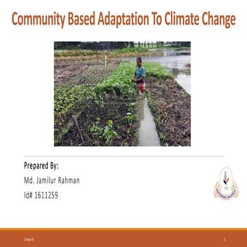 Community based adaptation to climate change | PDF