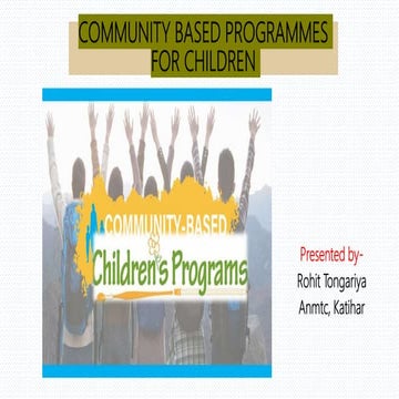 Community based child programme | PPTX
