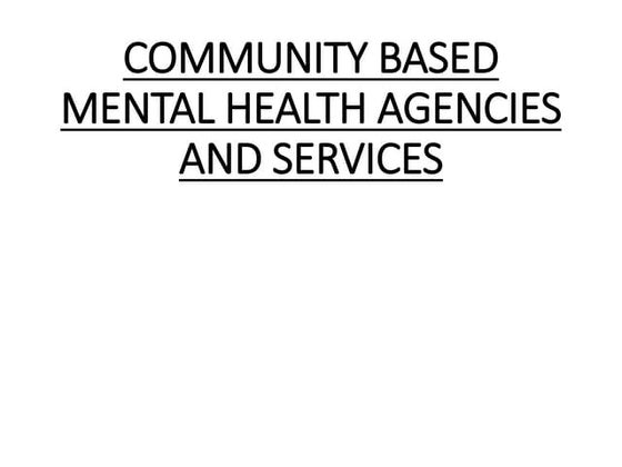 National mental health program | PPT