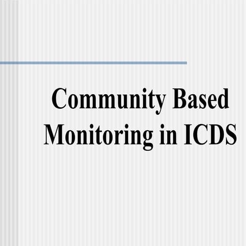 Community based monitoring | PPT