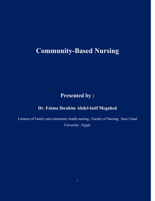 Scope of community health Nursing | PPT
