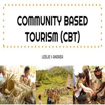 Community Based Tourism | PPTX