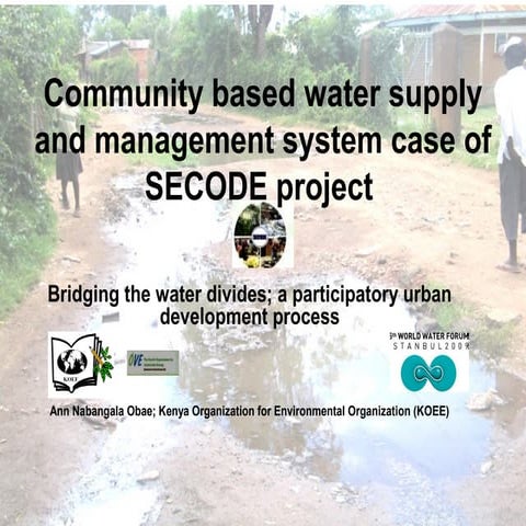 Community based water supply and management system case istanbul | PPT
