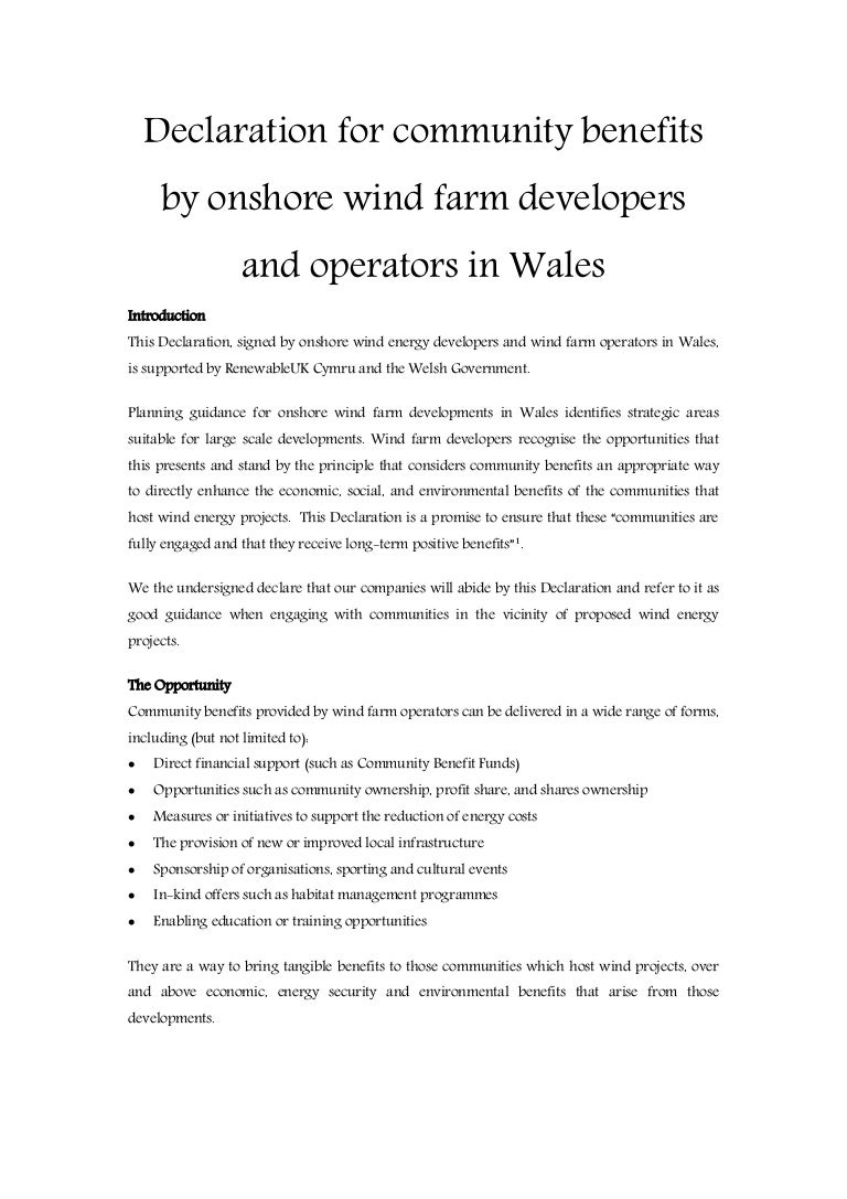 Community benefit declarationfinal