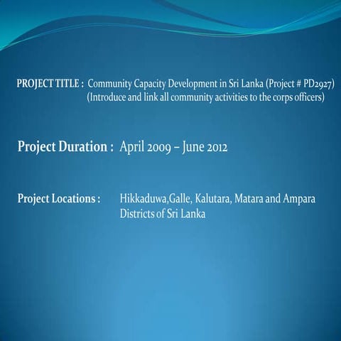 Community capacity development_project1 | PPTX