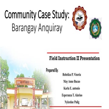 Community Case Study of barangay anquiray | PPTX