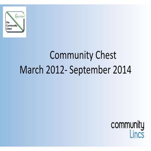Community Chest Presentation 2014 | PPT