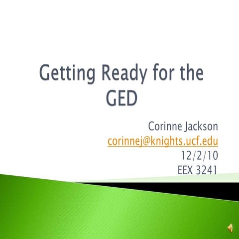 Getting Ready for the GED | PPTX