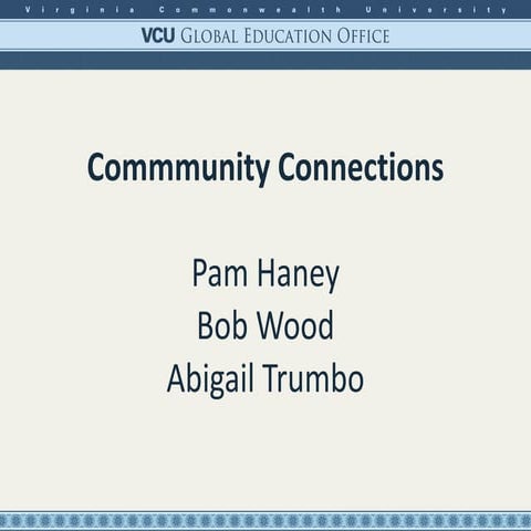 Community connections powerpoint | PPT