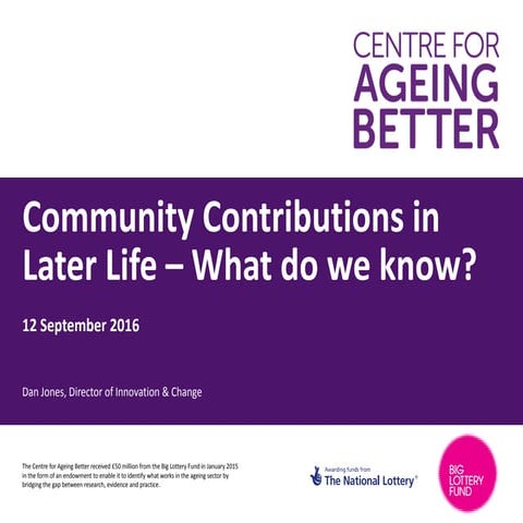 Community Contributions in Later Life | PPTX