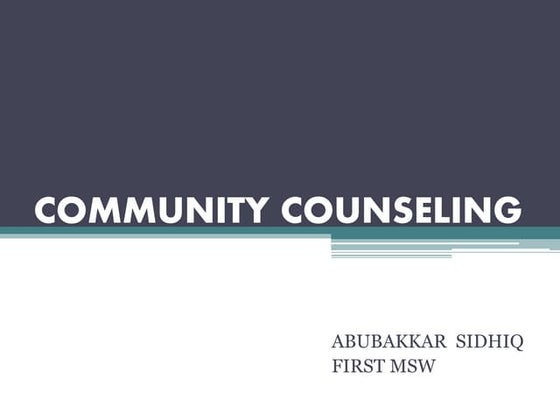 PRINCIPLES OF COUNSELLING | PPT