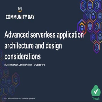 Advanced Serverless application architecture and design considerations | PPTX | Cloud Computing ...