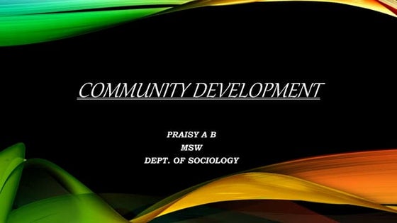 Community Development Program 1952 | PPT