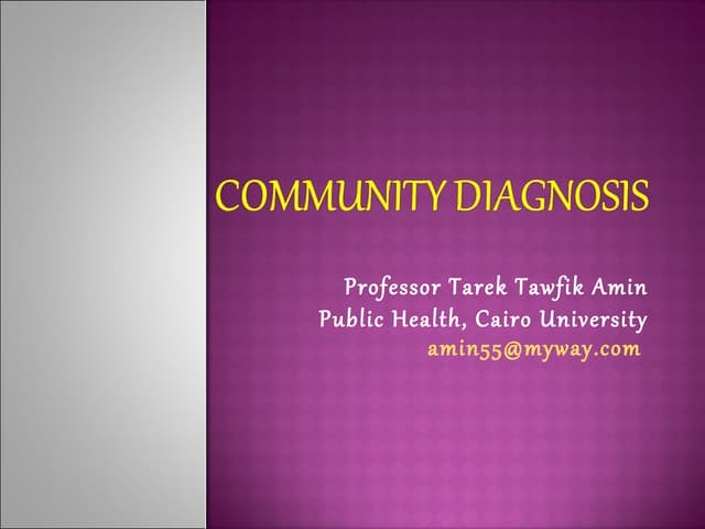 Community Diagnosis community-diagnosis