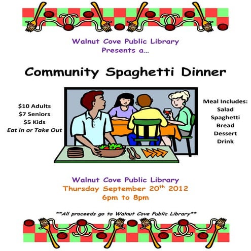 Community dinner flyer | PDF | Food & Drink