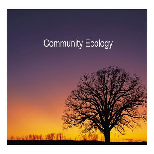 introduction and characteristics of biological community | PPT