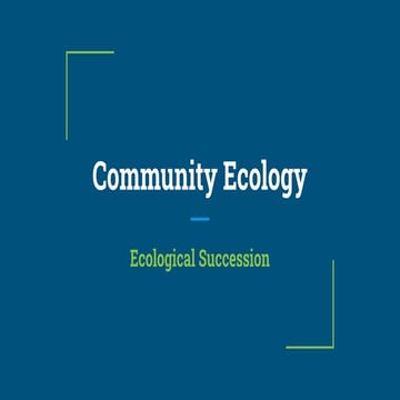 Ecological succession | PPT