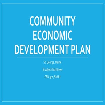 Community economic development plan | PDF