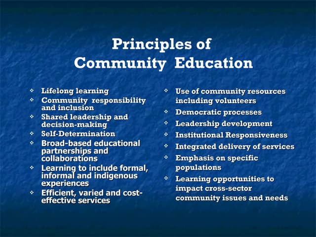 Function Of Community Development Programme